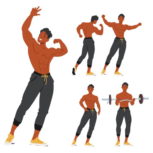 Bodybuilding Poses Vector Images (over 3,200)