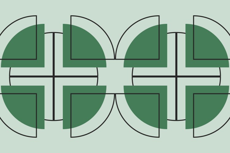 Seamless round pattern background with shapes Vector Image