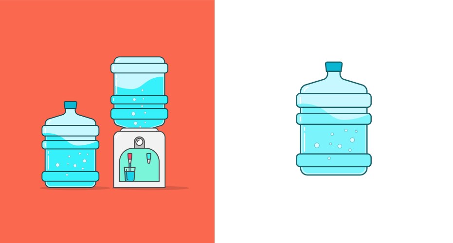 Water dispenser cartoon Royalty Free Vector Image