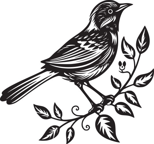 Sparrow - minimalist and simple silhouette Vector Image