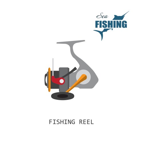 Fishing reel icons Royalty Free Vector Image - VectorStock