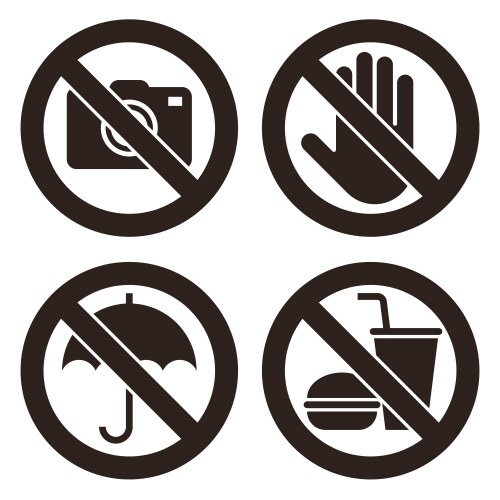 Prohibited sign Royalty Free Vector Image - VectorStock