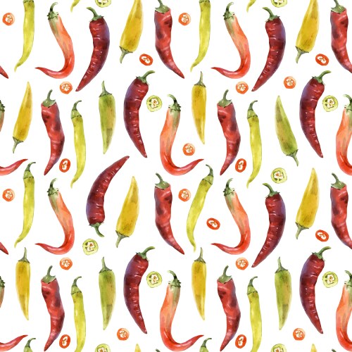 Background pattern with chili pepper Royalty Free Vector