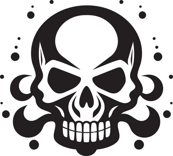 Poisonous portrait toxic skull logo design Vector Image