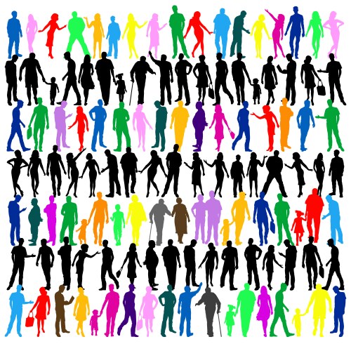 Silhouettes people Royalty Free Vector Image - VectorStock