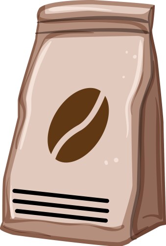 Coffee packaging set cartoon Royalty Free Vector Image