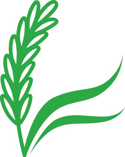 Organic crop symbol wheat silhouette grain Vector Image