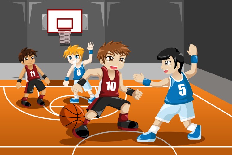Cartoon basketball hoop Vector Images & Graphics for Commercial Use ...
