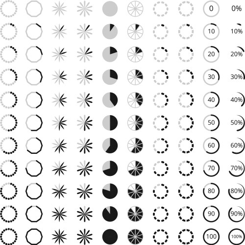 Circle loader wait load spinning preloader Vector Image