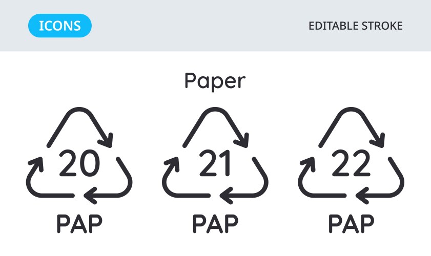 Recycling code arrow icons Royalty Free Vector Image