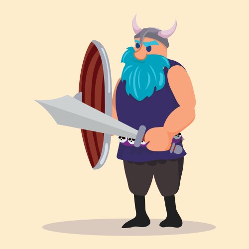 Viking Cartoon Character Royalty Free Vector Image