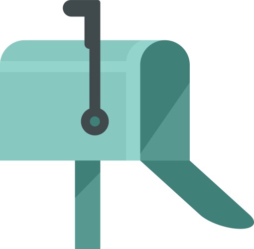 Cartoon silver mailbox icon Royalty Free Vector Image