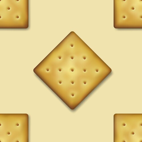 Realistic 3d square delicious salty cookies Vector Image