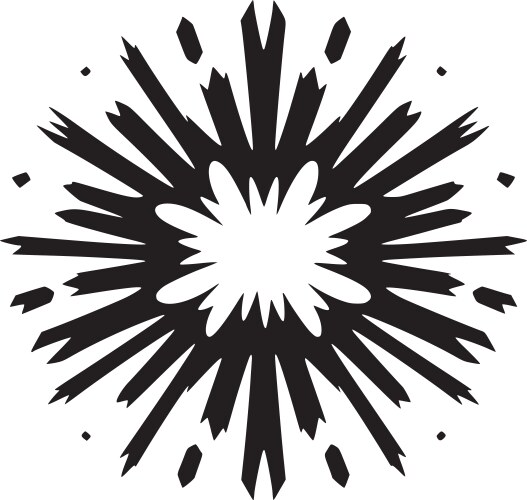 Sunbirst logo explosion light rays in decorative Vector Image