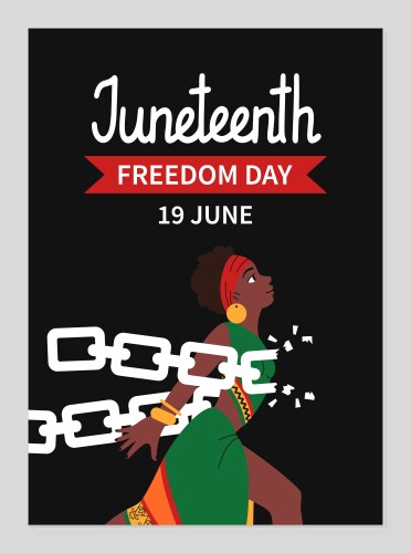 Black history month poster african-american Vector Image