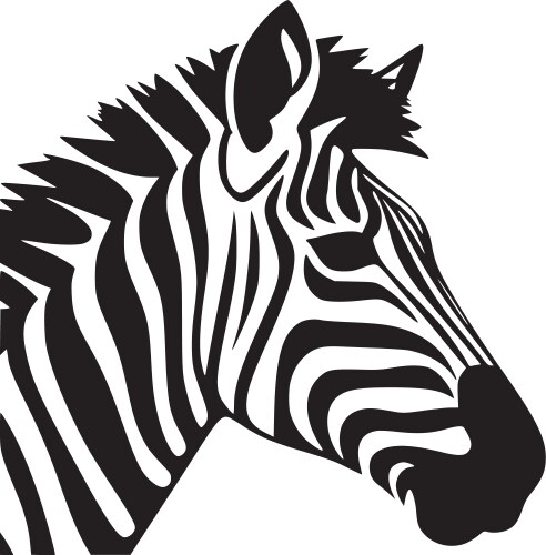 Dripping zebra silhouette Royalty Free Vector Image