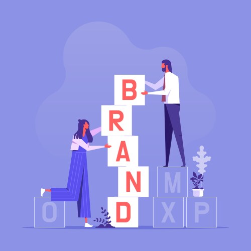 Brand building concept Royalty Free Vector Image