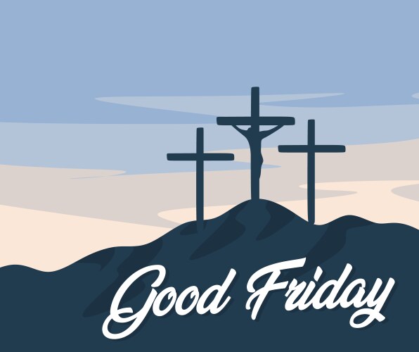 Good friday with red background Royalty Free Vector Image