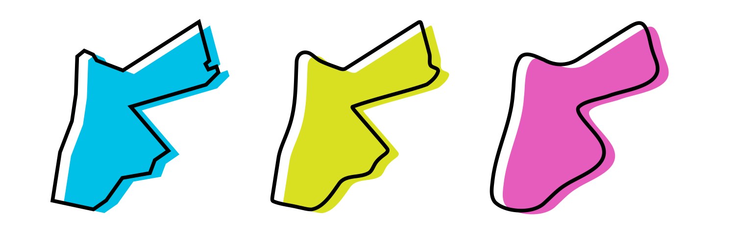 Jordan country map in three levels Royalty Free Vector Image