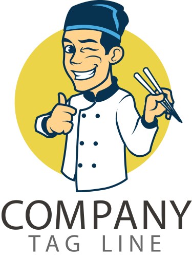 Cook chef logo or label restaurant concept Vector Image