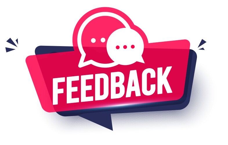 Feedback background with megaphone design Vector Image