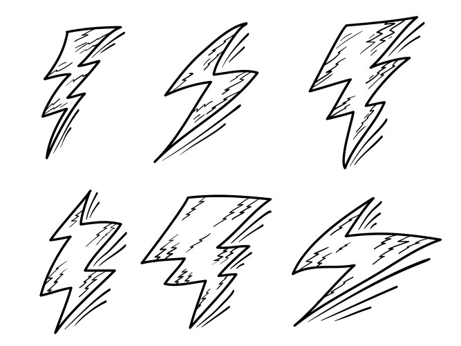 Seamless pattern hand drawn doodle electric Vector Image