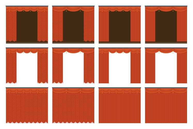 Velvet curtains Royalty Free Vector Image - VectorStock