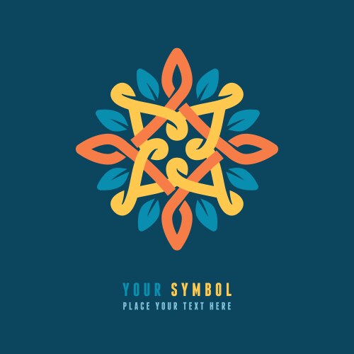 Abstract wedding monogram Royalty Free Vector Image