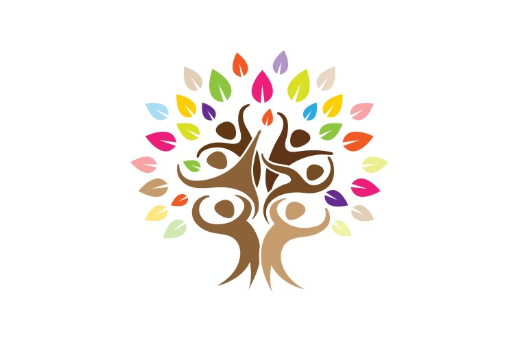 Family tree genealogy branches template Royalty Free Vector