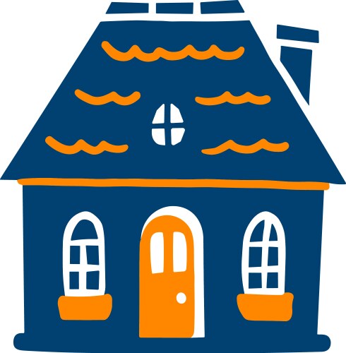 Home flat style isolate on background Royalty Free Vector