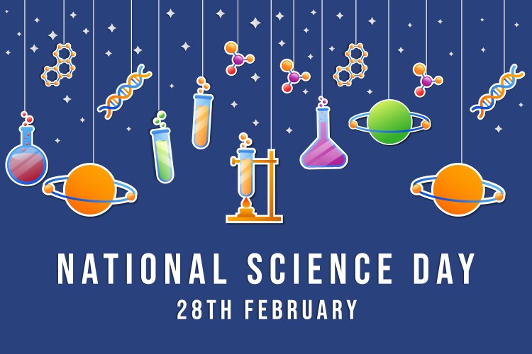 Gradient national science day background Vector Image