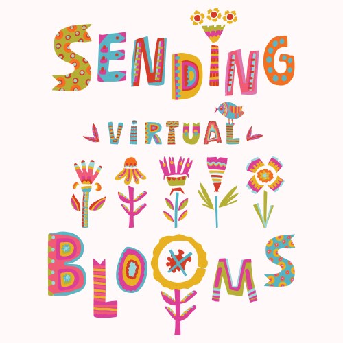 Corona virus letterings and other elements Vector Image