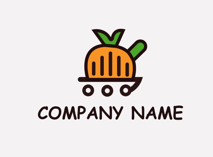 Grocery shop logo design Royalty Free Vector Image
