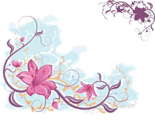 Floral border background Royalty Free Vector Image