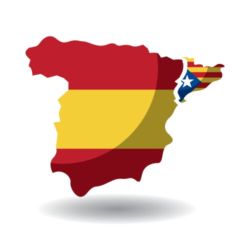 Catalonia administrative and political map Vector Image