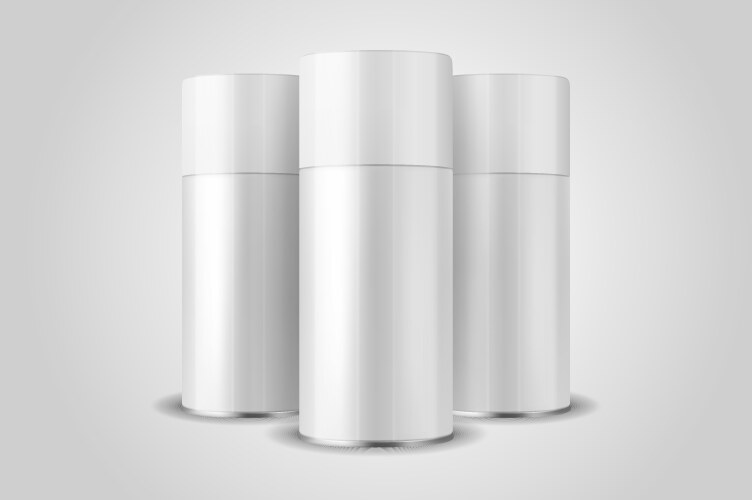 Blank empty aluminium can realistic template Vector Image