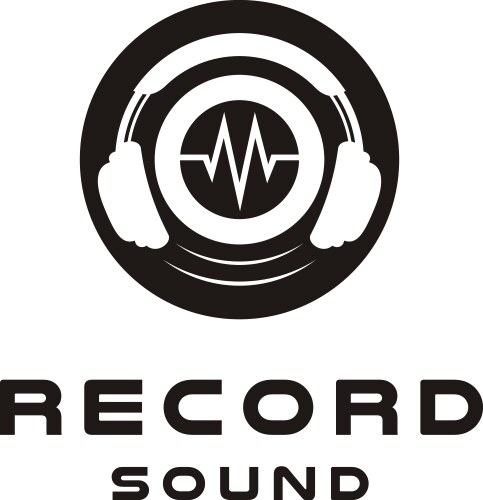 Vinyl record logo Royalty Free Vector Image - VectorStock