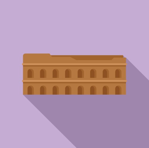 Destroyed colosseum building showing past Vector Image