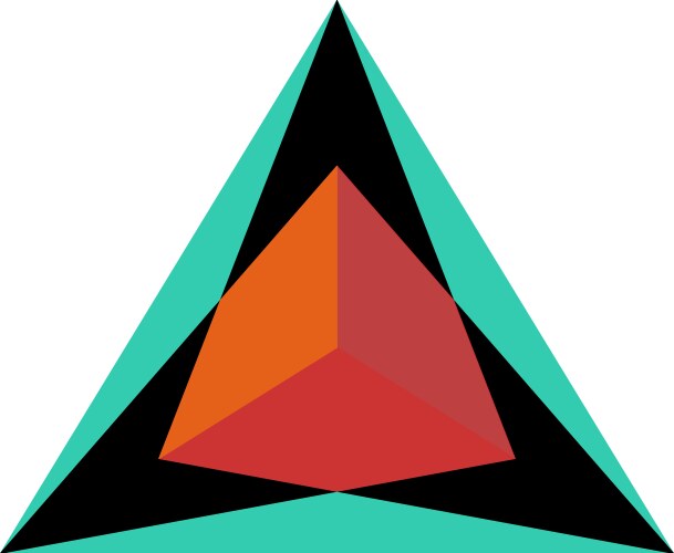 Three base arms logo Royalty Free Vector Image