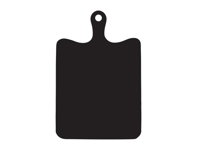 Cooking board silhouette art Royalty Free Vector Image