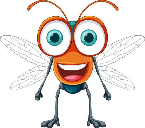 Cute fly animal waving hand Royalty Free Vector Image