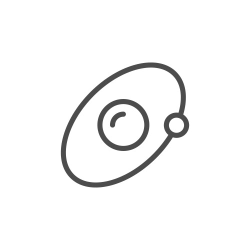 Earth moon orbit star icon space drawing Vector Image