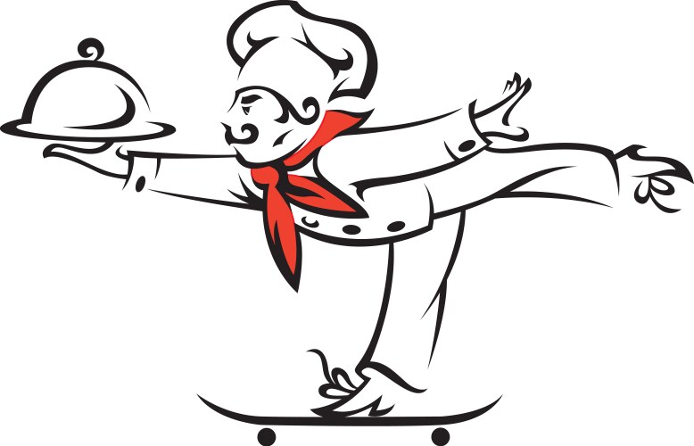 Chef with menu board Royalty Free Vector Image