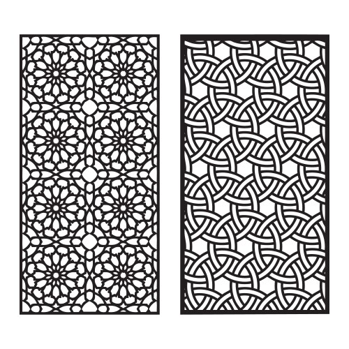 Laser cutting pattern design Royalty Free Vector Image