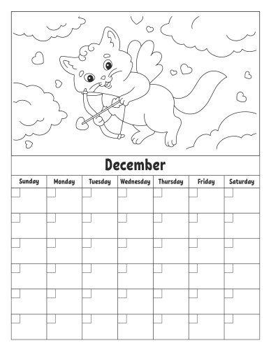 Blank calendar template for one month without Vector Image
