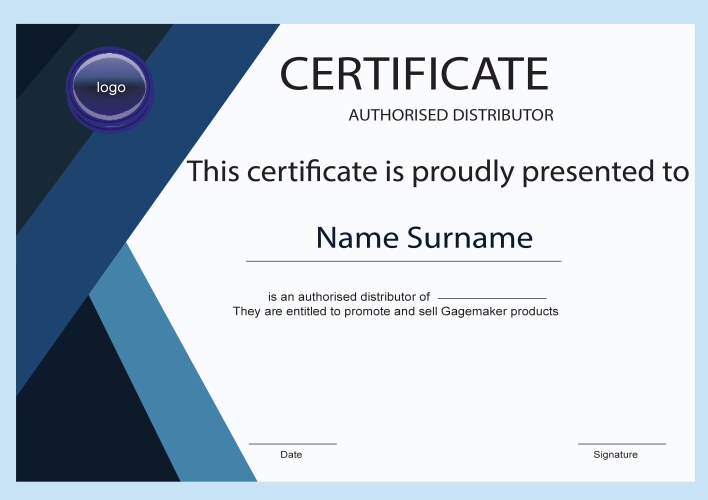 Pink elegance horizontal certificate template Vector Image