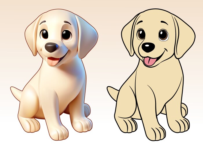 Labrador Cartoon Vector Images (over 5,500)