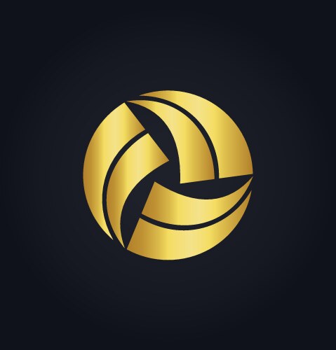 Business finance round trading gold company logo Vector Image