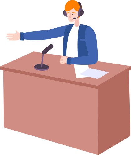 Sports Commentator Vector Images (over 2,300)