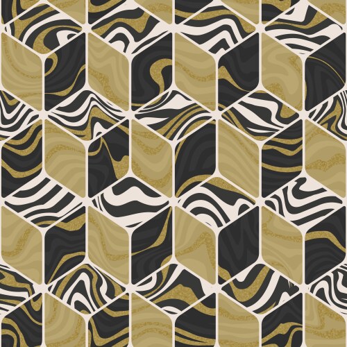 Retro pattern with golden squares Royalty Free Vector Image